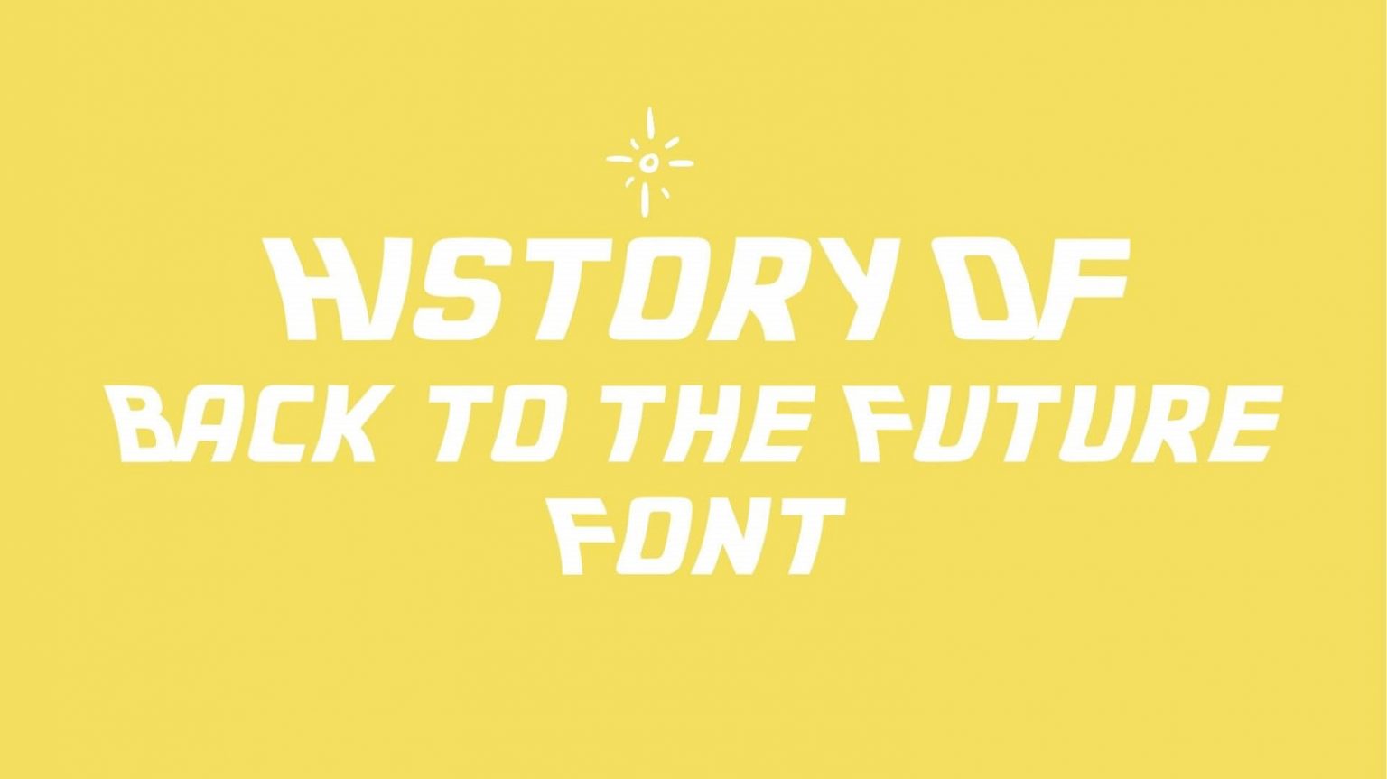 Back to the Future Font Free Download