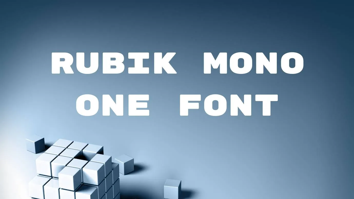 Rubik Mono One Font Free Download