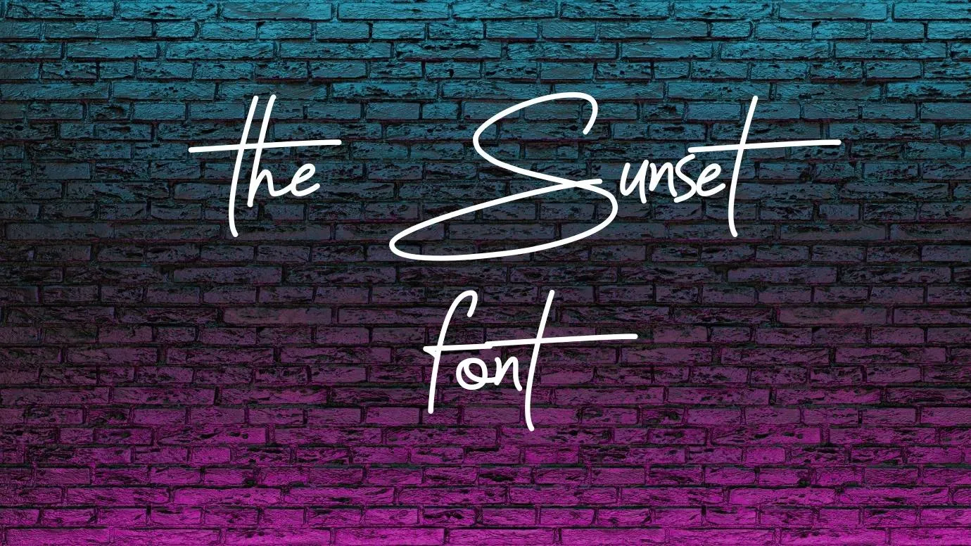 The Sunset Font Free Download